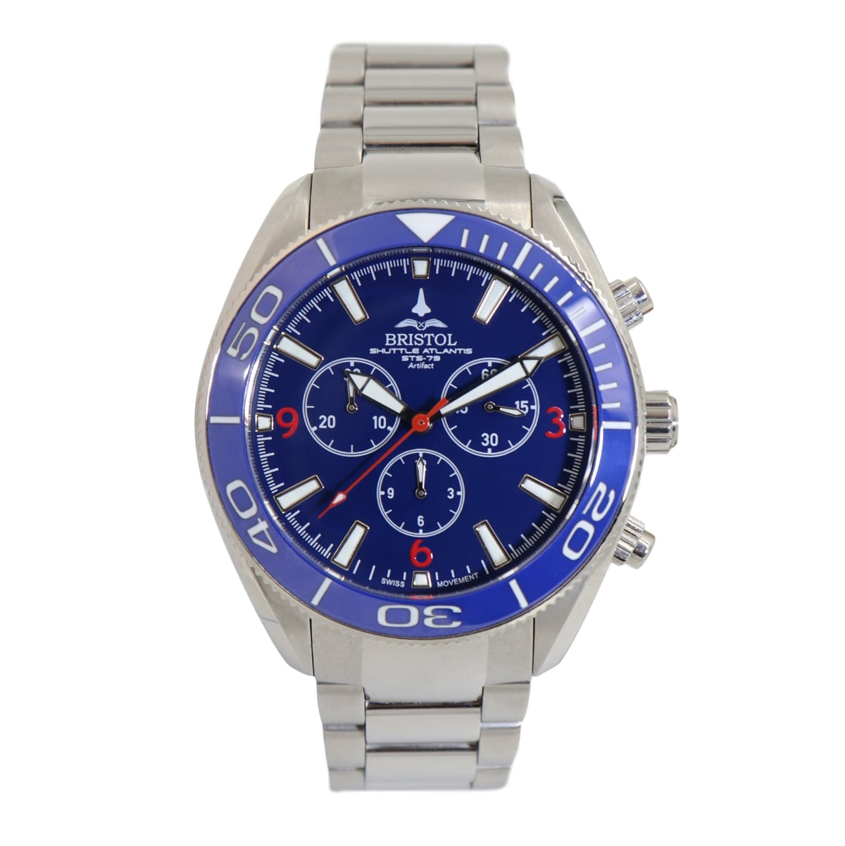 Space Shuttle Atlantis Tribute - Stainless Steel, Black Dial - Bristol ...