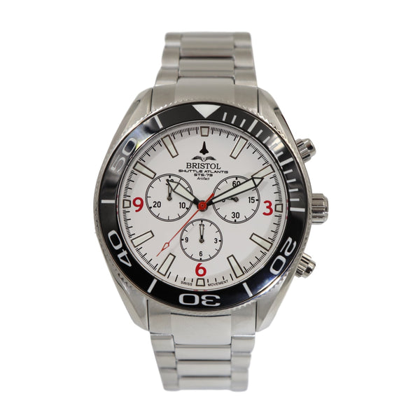 Space Shuttle Atlantis Tribute - Stainless Steel, White Dial - Bristol ...
